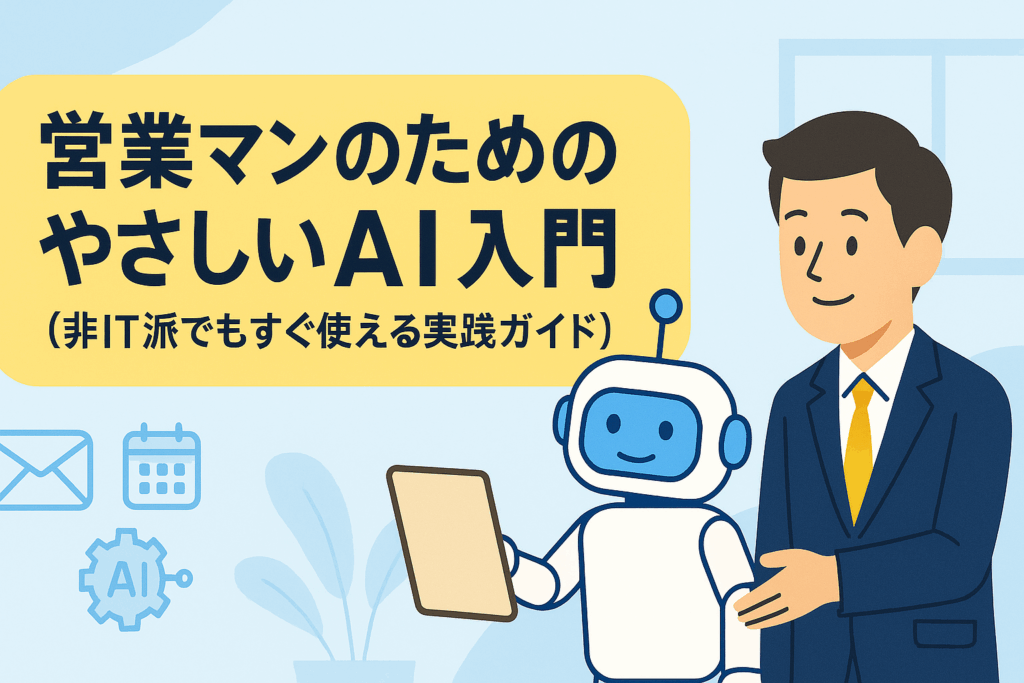 営業マンのためのやさしいAI入門（非IT派でもすぐ使える実践ガイド） - PITK